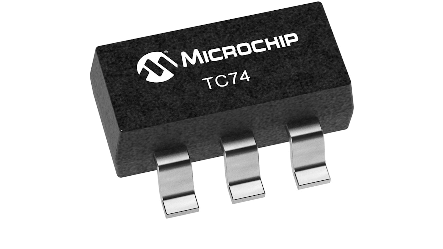 TC74A4-3.3VCTTR | Microchip Temperature Sensor, Digital Output, Surface Mount, I2C, SMBus, ±3°C | RS