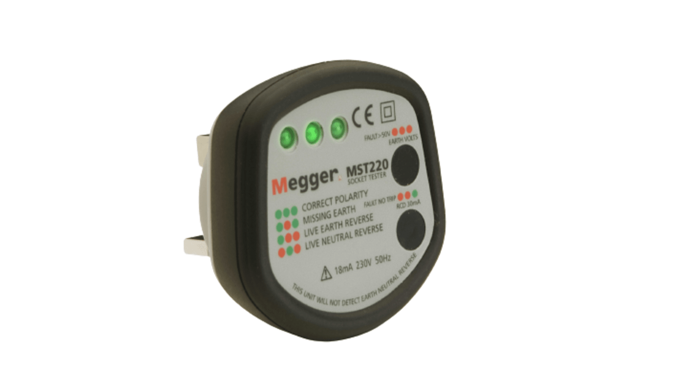 2008-230 | Megger, Model MST220 Socket Tester 230V ac CAT II 330V RS ...