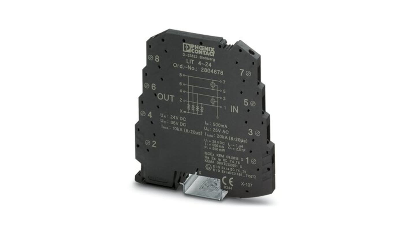 2804678 | Phoenix Contact Surge Protector, DIN Rail Mount | RS