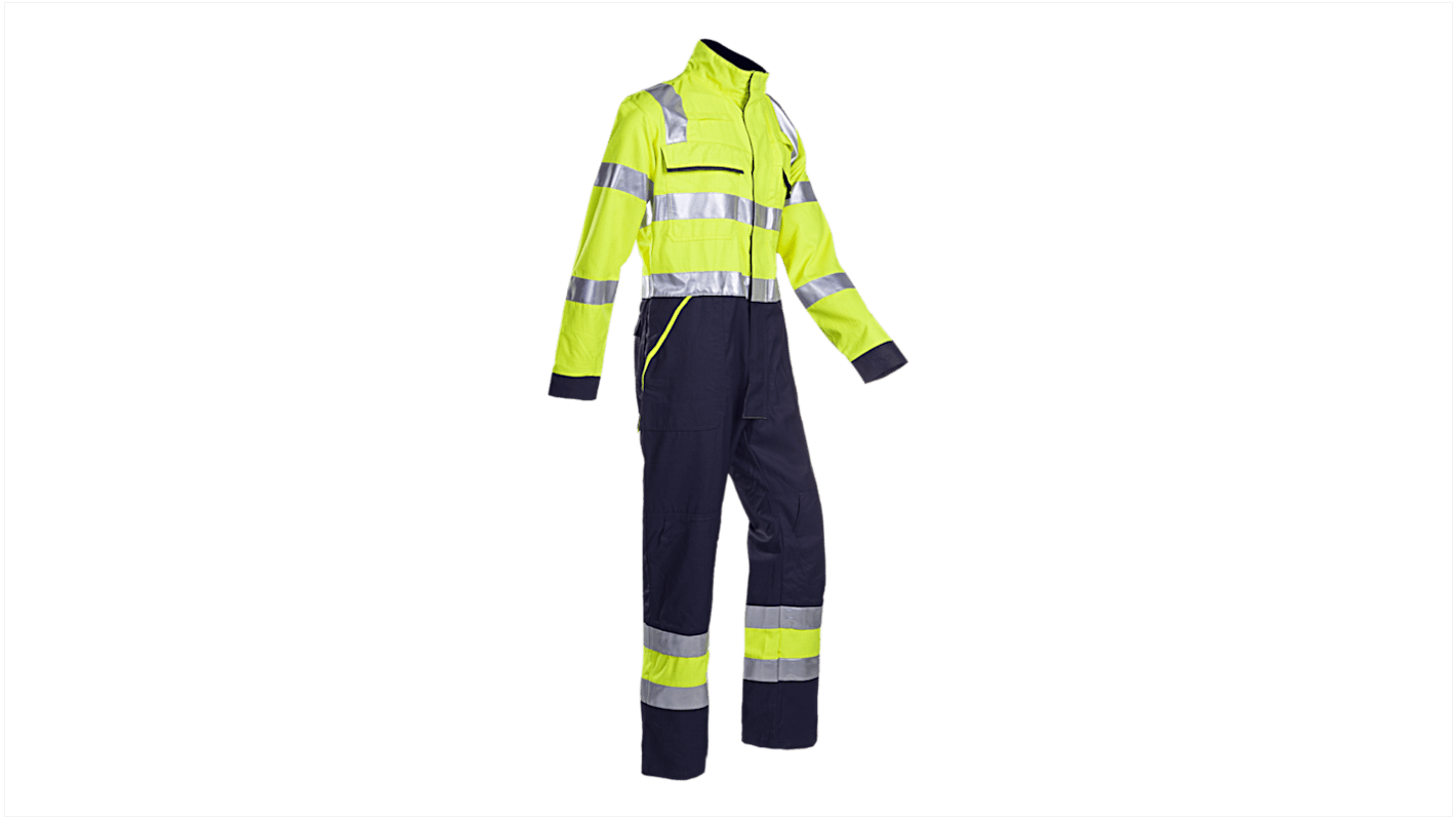 026VN2PF9-42R | Sioen Uk Navy/Yellow Reusable Hi Vis Overalls, 42 | RS
