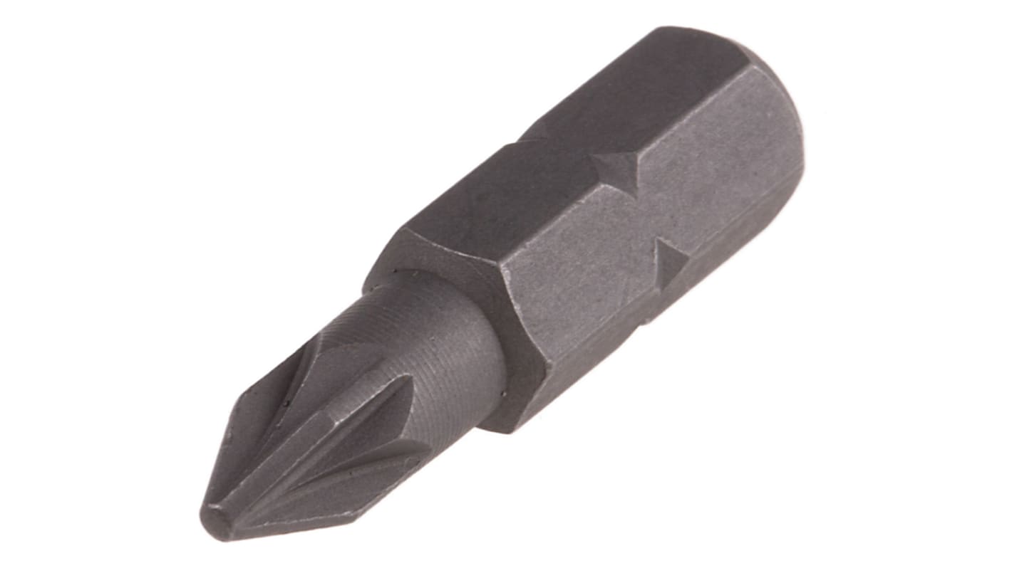 RS PRO Pozidriv Screwdriver Bit, PZ1 Tip, 1/4in Drive, 25mm Overall | RS