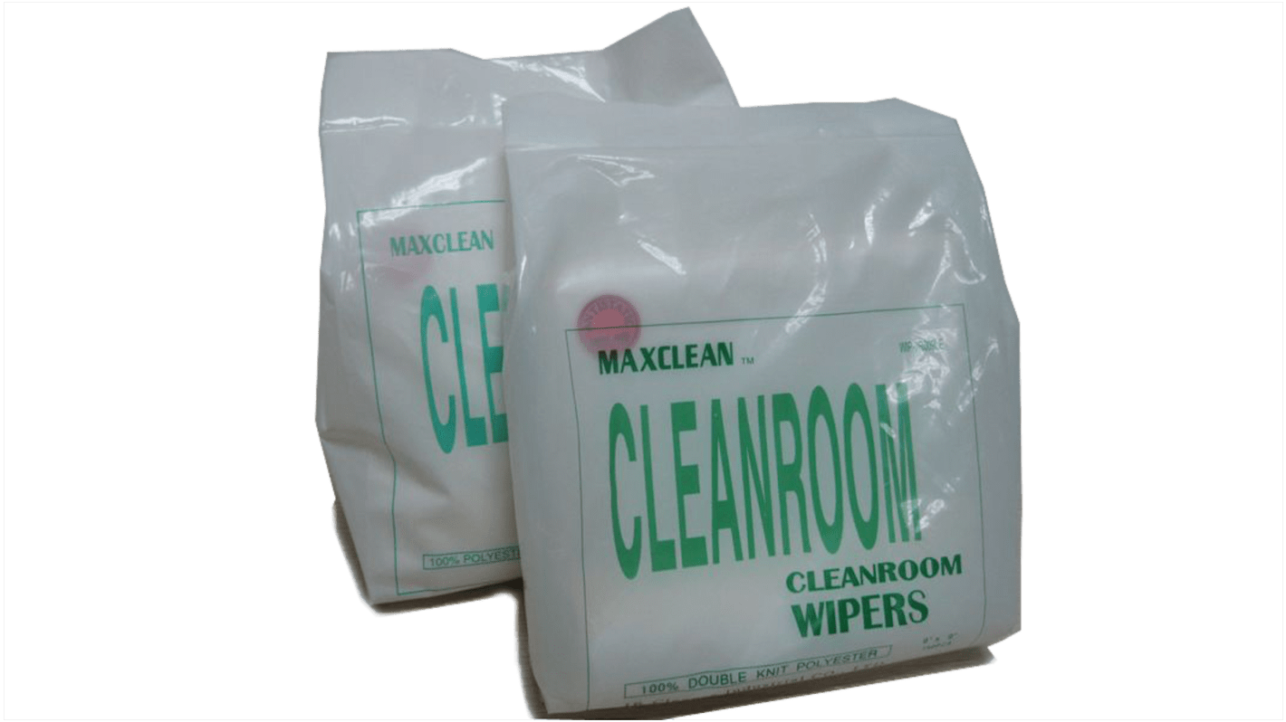 41-100-1300 | EUROSTAT Wet & Dry Cleanroom Wipes, Bag of 150 | RS