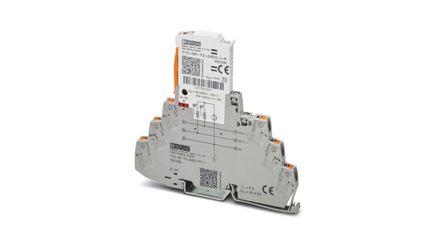 1027586 | Phoenix Contact, TERMITRAB Surge Protection Device 30 V DC ...