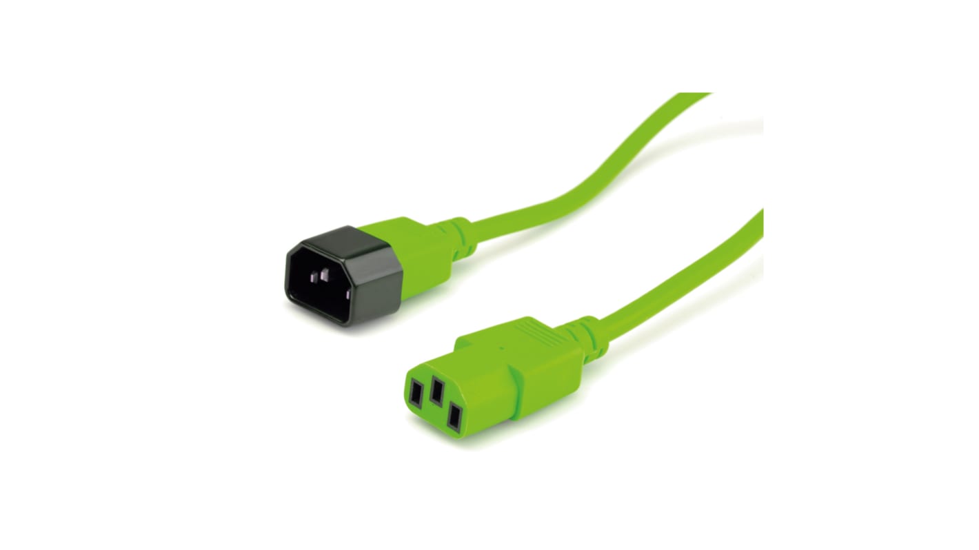 19.08.1523-25 | Roline Straight IEC C14 Plug to Straight IEC C13 Socket ...