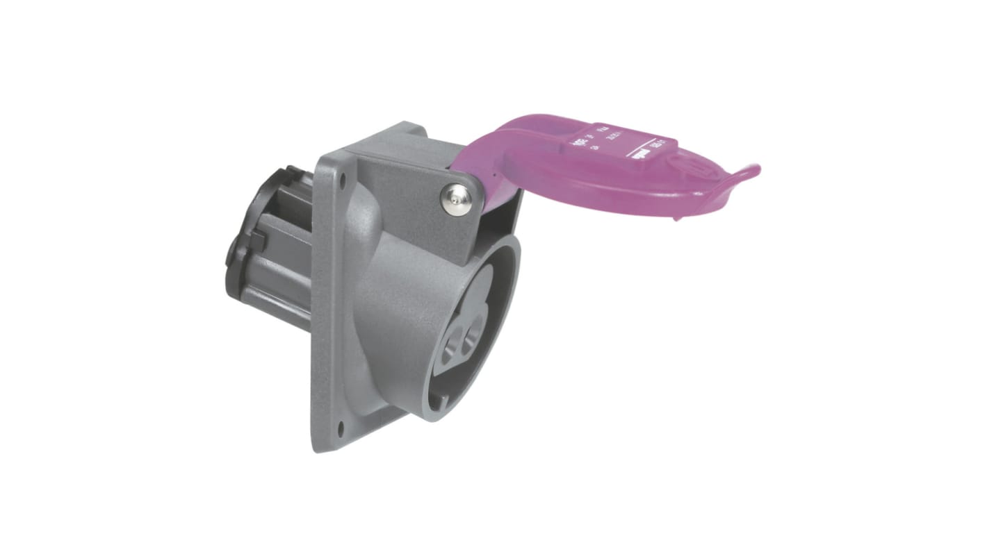 0 525 01 | Legrand, Hypra IP44 Purple 2P Socket Socket, Rated At 32A ...