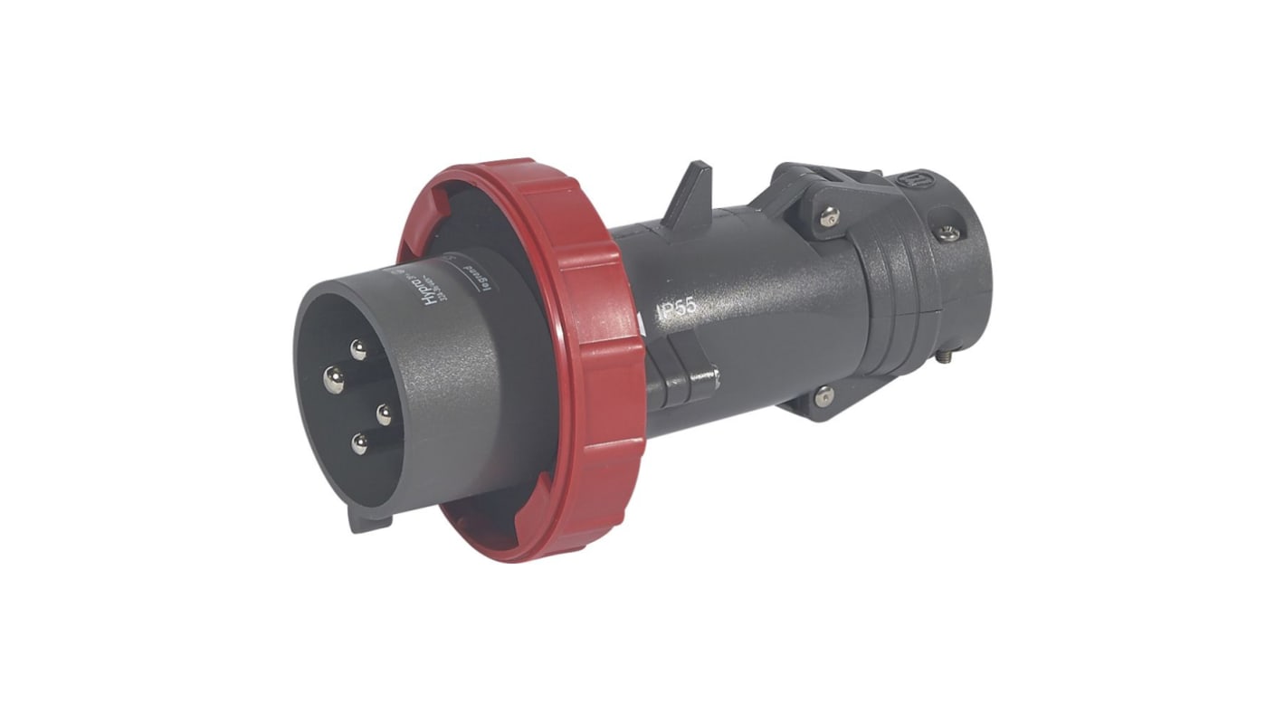 0 529 46 | Legrand, Hypra IP67 Red 3P+E Industrial Power Plug, Rated At ...