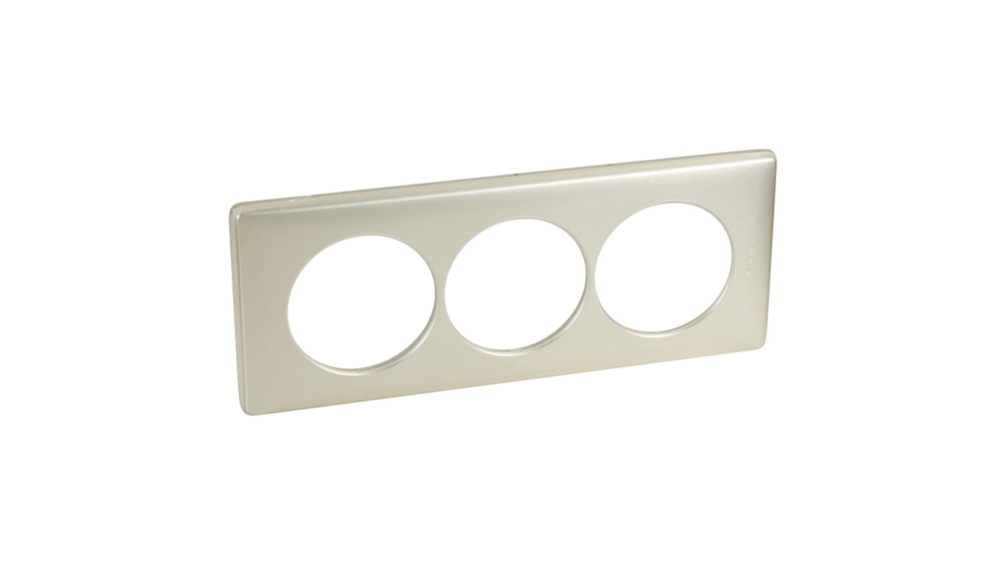 0 689 09 | Legrand 3 Gang Metal Gang Plate | RS