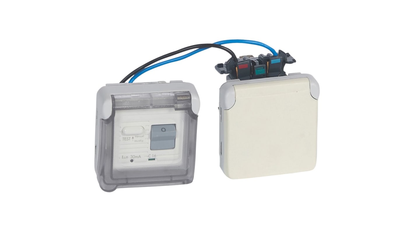 0 696 45 | Legrand, Plexo IP55 White 2P+E Socket Socket, Rated At 16A ...