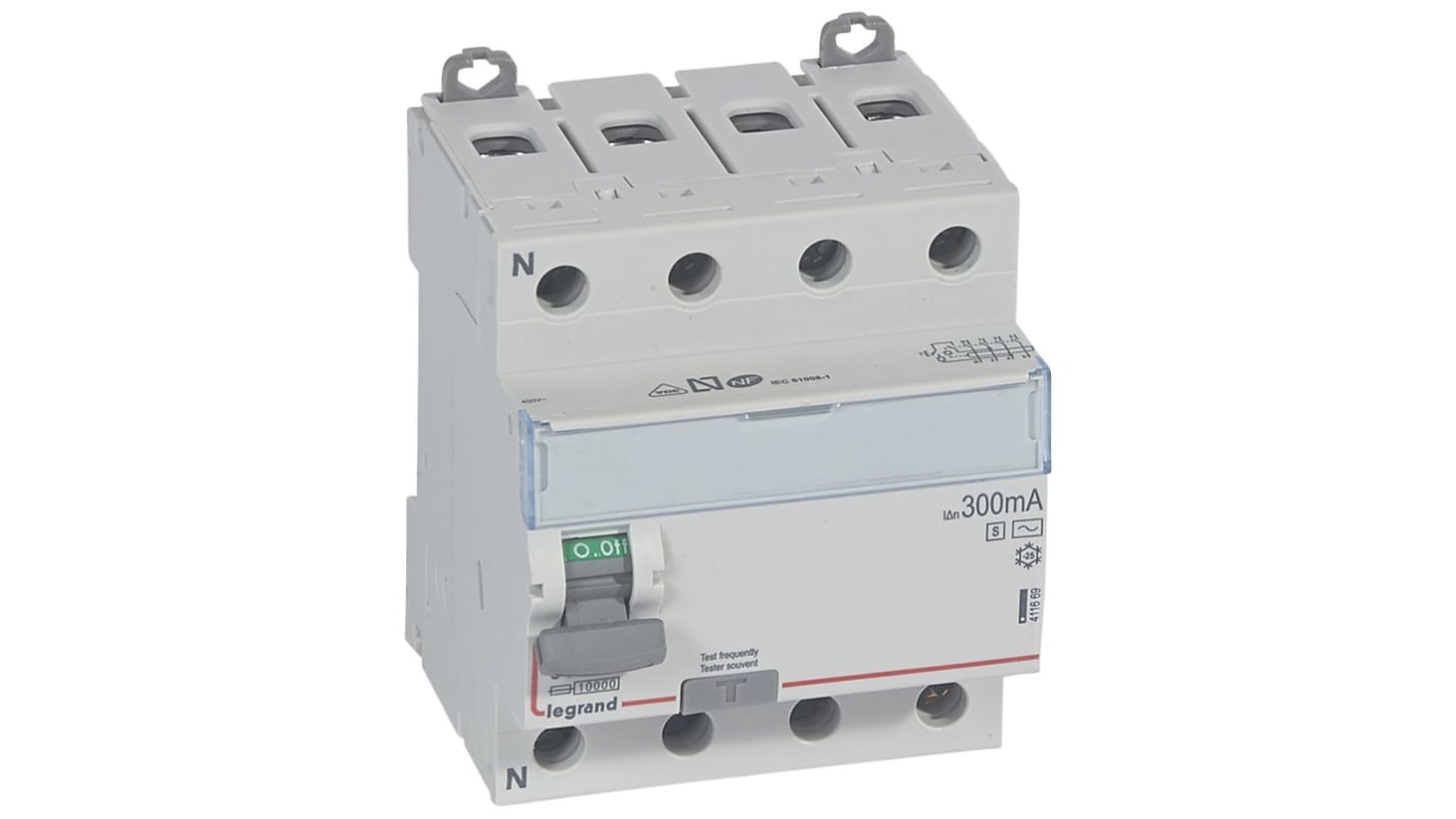 411669 | Legrand DX3 Circuit Breaker, 4P, 63A, Type AC, 400V AC | RS