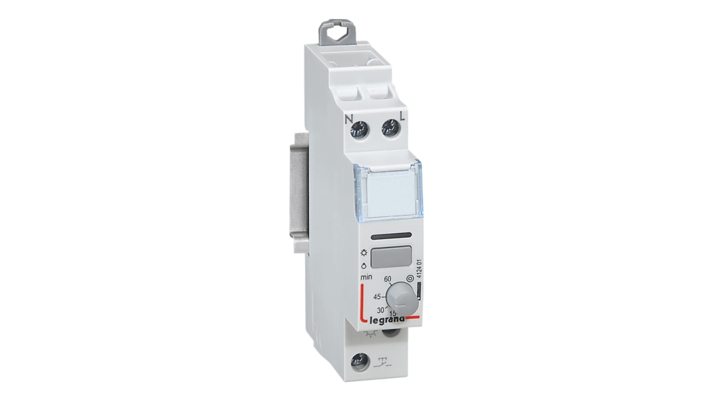 412401 | Legrand DIN Rail Mount Timer Relay, 250V ac, 1-Contact, 5 → ...