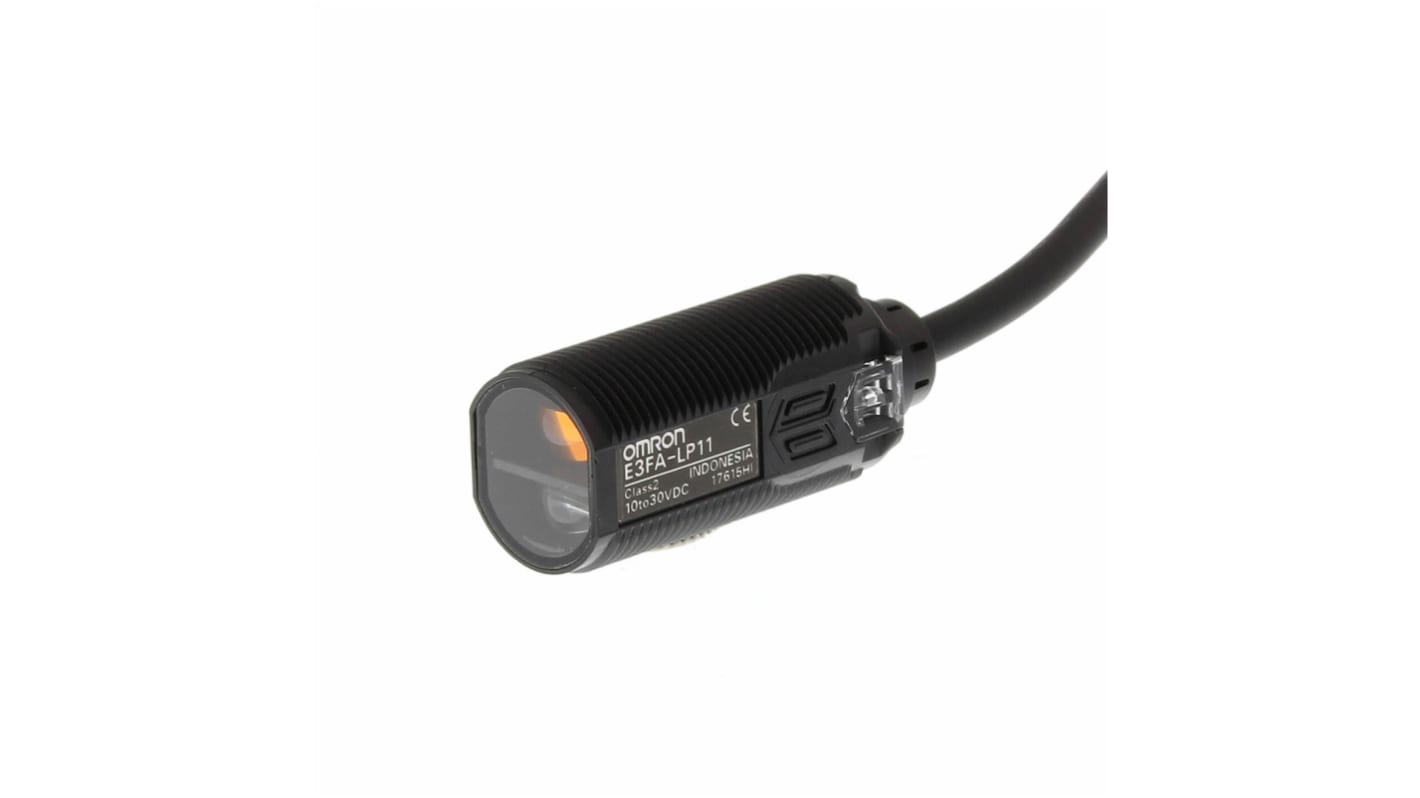 E3FA-LP11 2M | Omron Background Suppression Photoelectric Sensor, Cylindrical Sensor, 100 mm ...