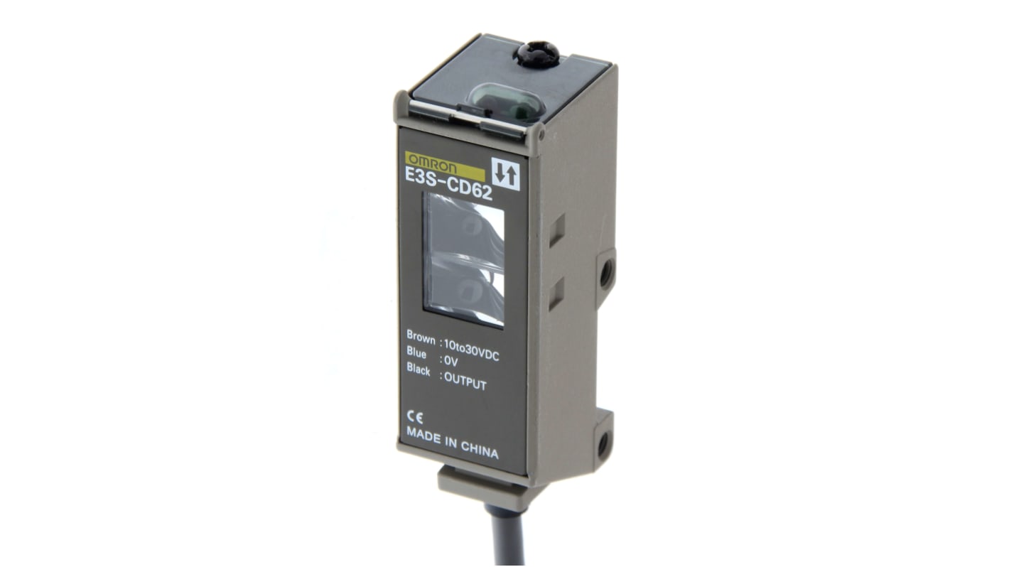 E3S-CD62 2M | Omron Diffuse Photoelectric Sensor, Block Sensor, 200 mm Detection Range | RS