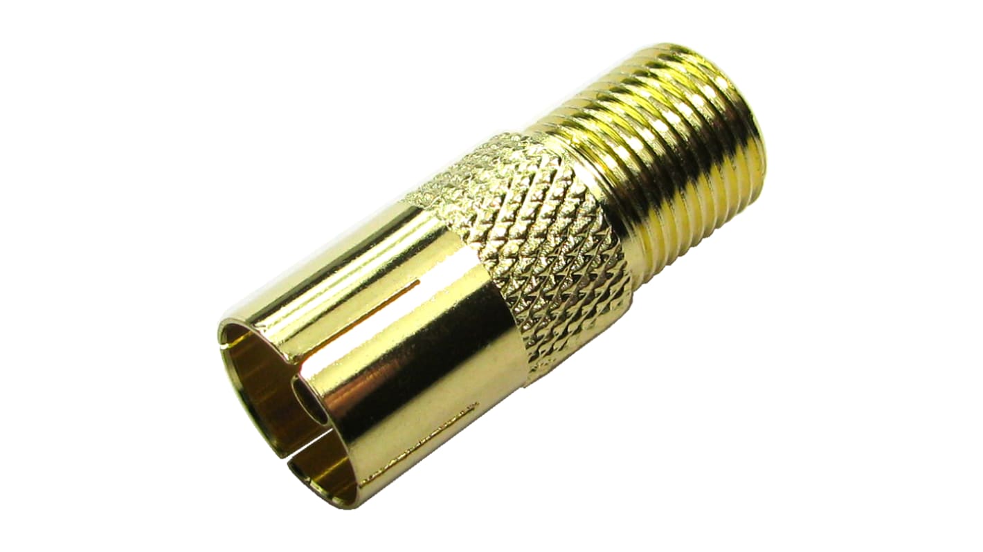 RS PRO Straight RF Adapter Type F Socket to TV RF Aerial Socket | RS