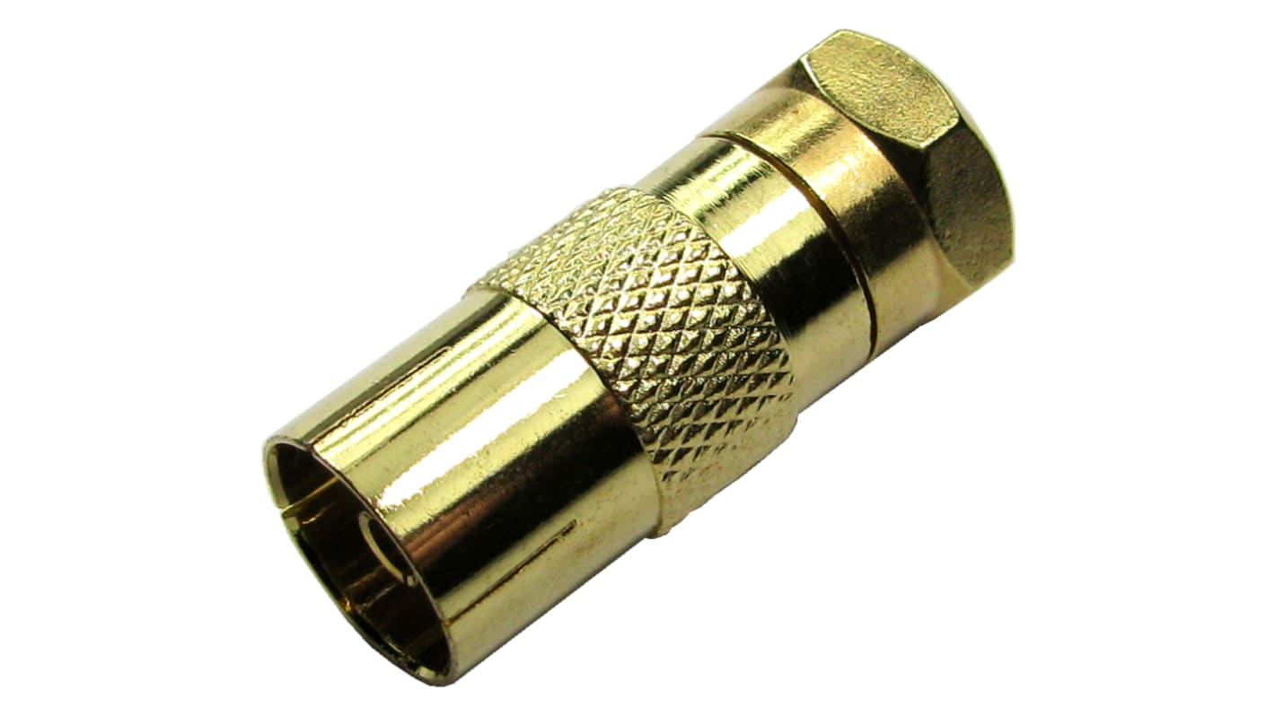 RS PRO Straight Coaxial Adapter Type F Socket to TV RF Aerial Socket | RS