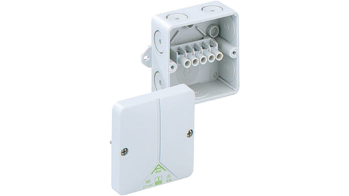 80340701 | Spelsberg Polystyrene Junction Box, IP65, 80 x 80 x 52mm | RS