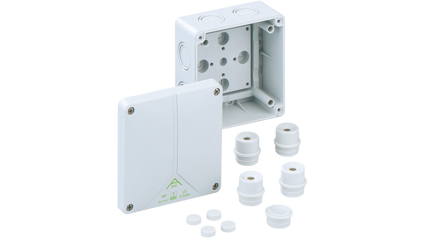 80690701 | Spelsberg Polystyrene Junction Box, IP65, 110 x 110 x 67mm | RS