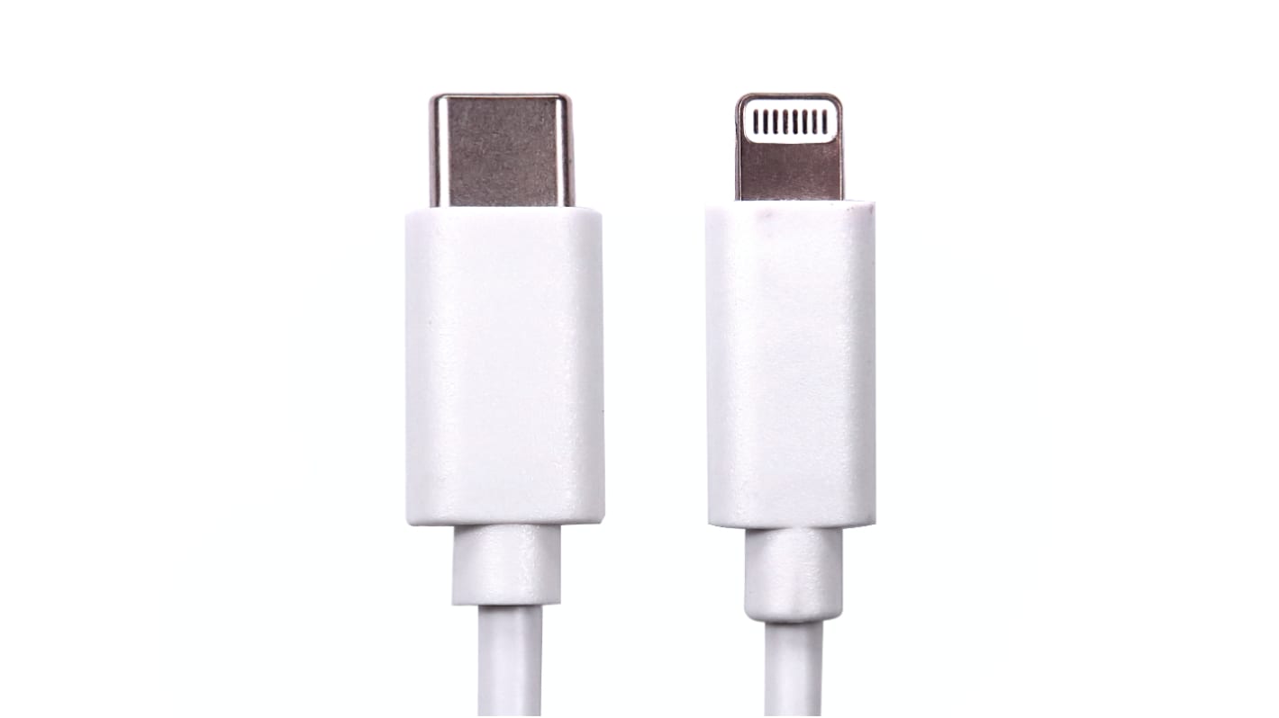 RS PRO USB 3.0 Cable, Male USB C to Male Lightning Cable, 2m | RS RS PRO USB 3.0 Cable, Male USB C to Male Lightning Cable, 2m | RS