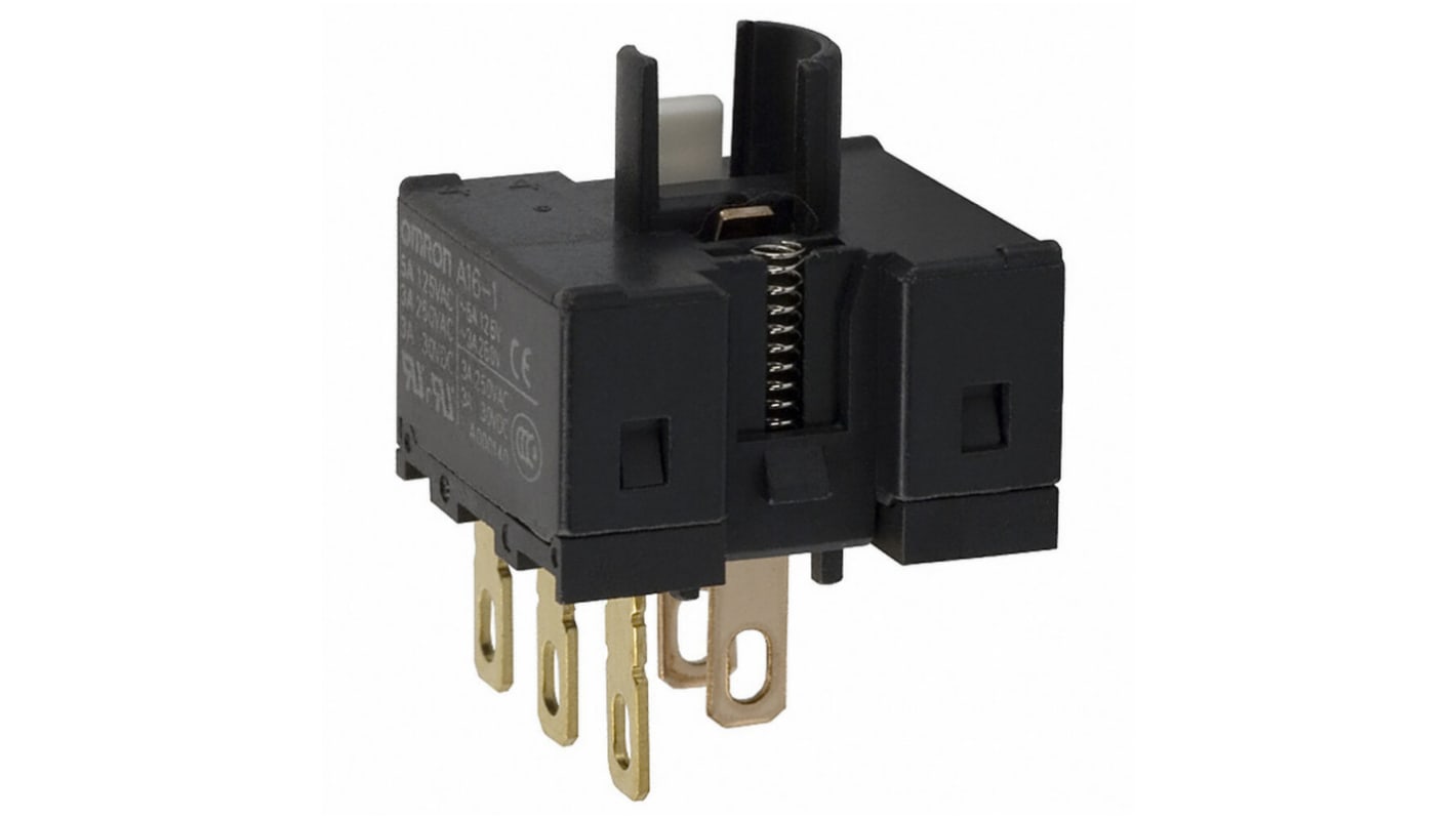 A16-1 | Omron A16 Series Push Button Switch, Panel Mount, SPDT, 125 → ...