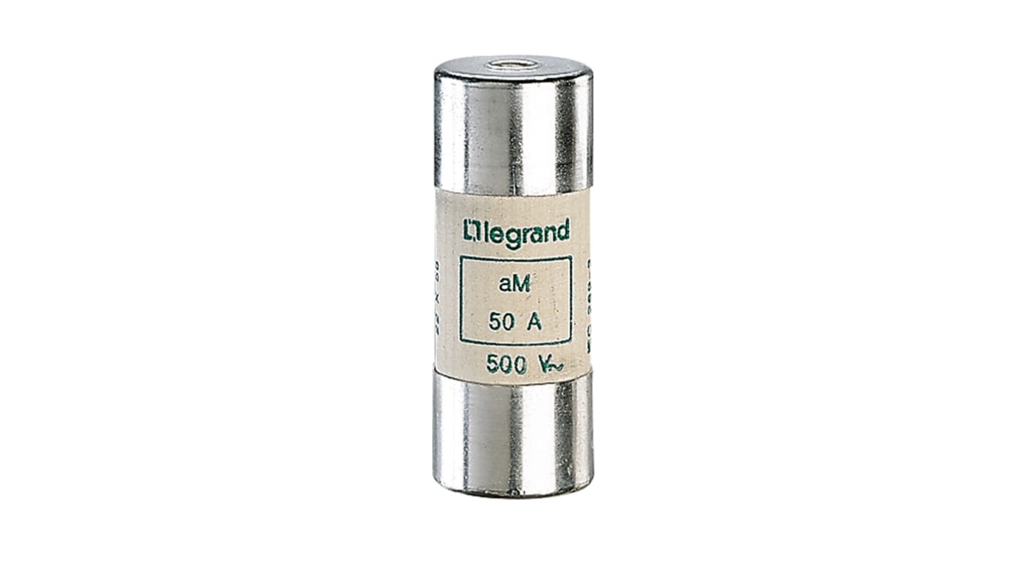 0 151 50 | Legrand 50A M Ceramic Cartridge Fuse, 22.2 x 58mm | RS