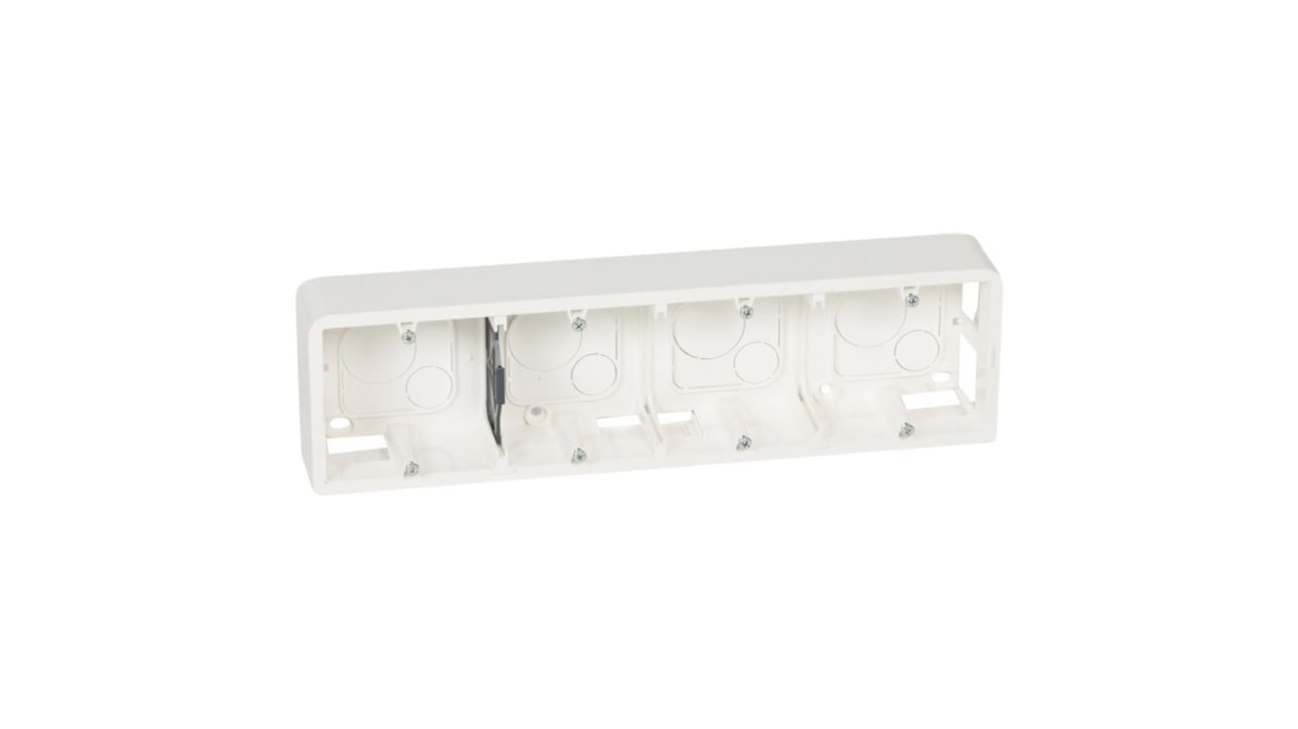 0 802 84 | Legrand White Plastic Back Box, 10 Gangs, 295 x 83 x 40mm | RS