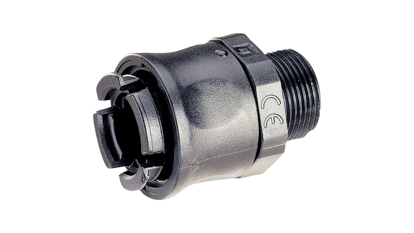 666470 | Legrand Straight Male, Conduit Fitting, M16, Black | RS