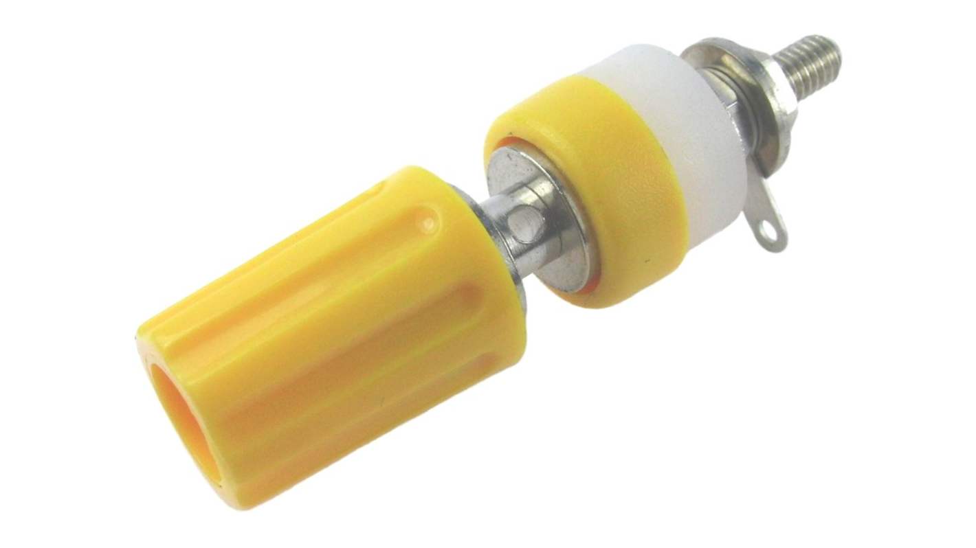 RS PRO 2mm Yellow Terminal Post, 60V dc, 15A, 4BA Thread | RS