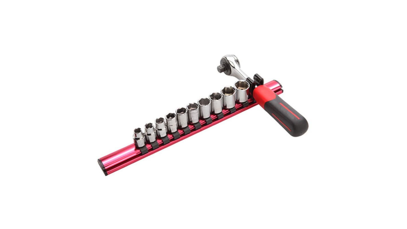 73-RJ11R | SAM 11-Piece Metric 1/4 in Standard Socket Set with Ratchet ...