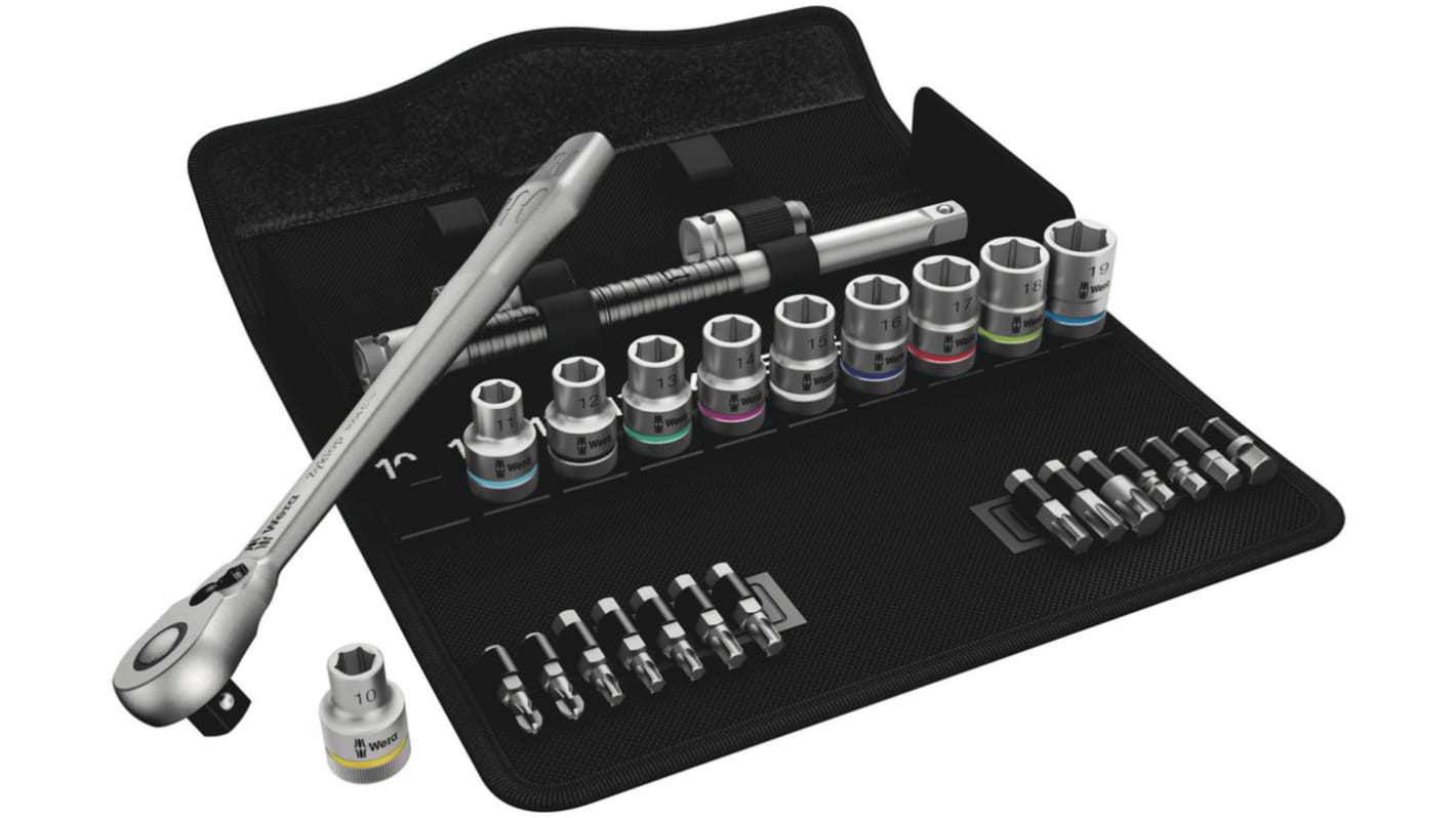 05004078001 | Wera 28-Piece Metric 1/2 in Standard Socket/Bit Set with ...