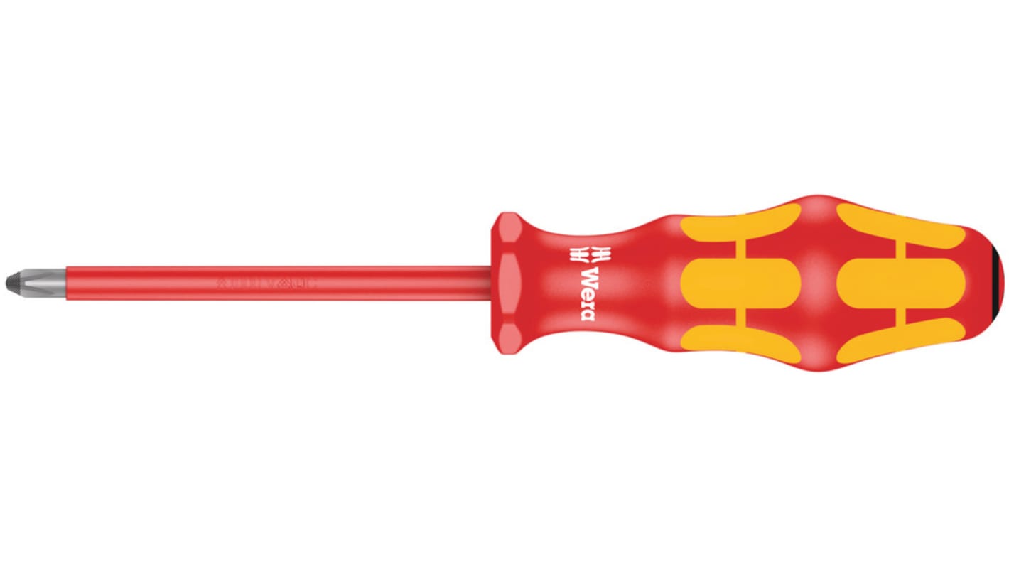 05006162001 | Wera Pozidriv Insulated Screwdriver, PZ1 Tip, VDE/1000V | RS