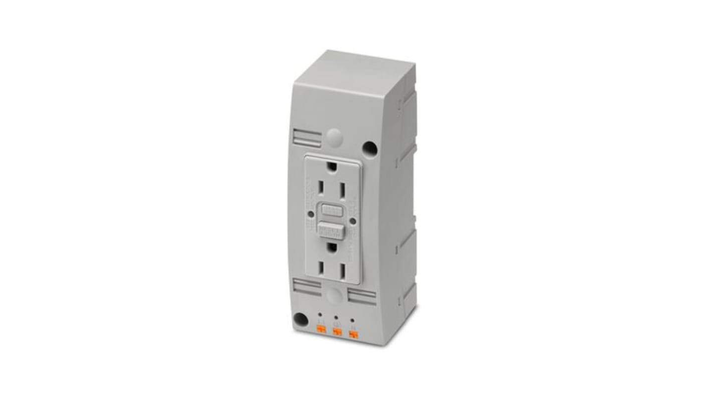 1263626 | Phoenix Contact Mains Sockets, 15A, DIN Rail | RS
