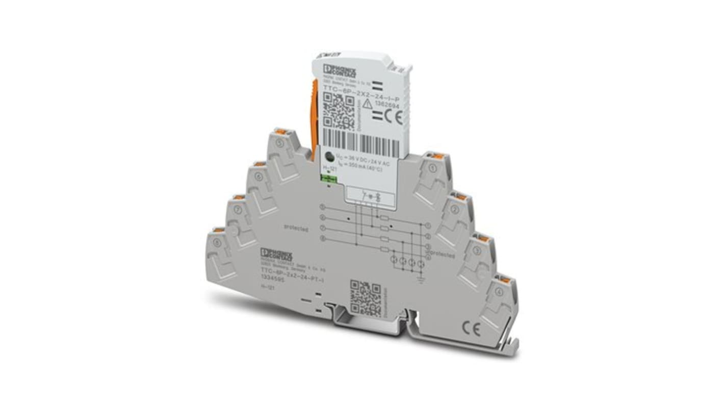 1334595 | Phoenix Contact Surge Protector, 8kA, 700V (Volts), DIN Rail ...