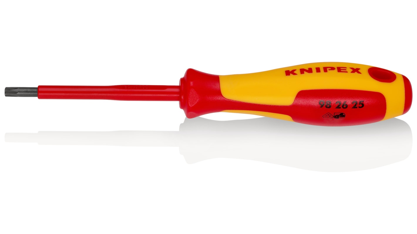 98 26 25 | Knipex Torx Insulated Screwdriver, TX25 Tip, 80 mm Blade ...