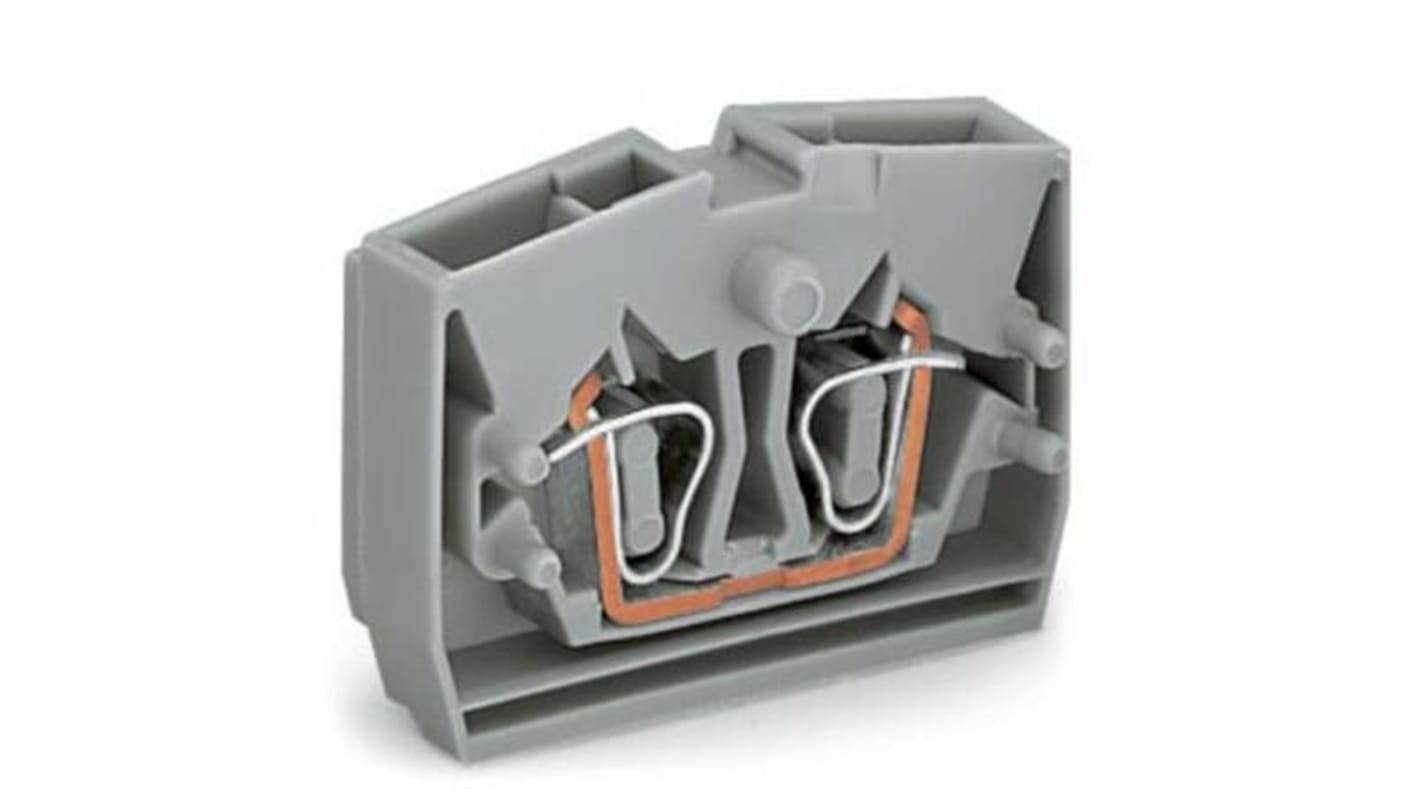 264-301 | Wago Terminal Block, 2-Way, 24A, 28 → 12 AWG Wire, Snap-In ...