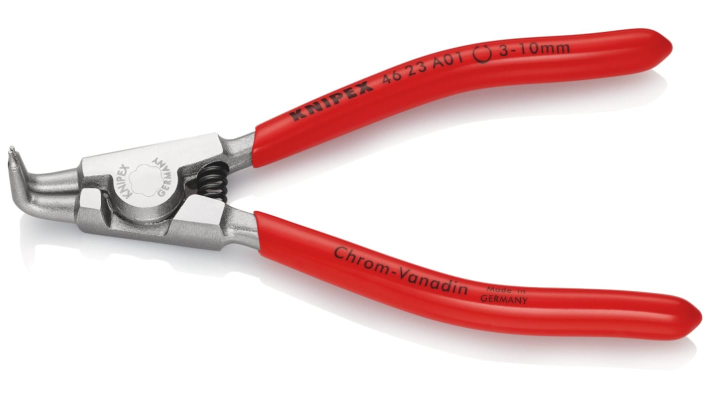 Knipex 46 23 A01 Circlip Pliers, 125 mm Overall, Angled Tip | RS