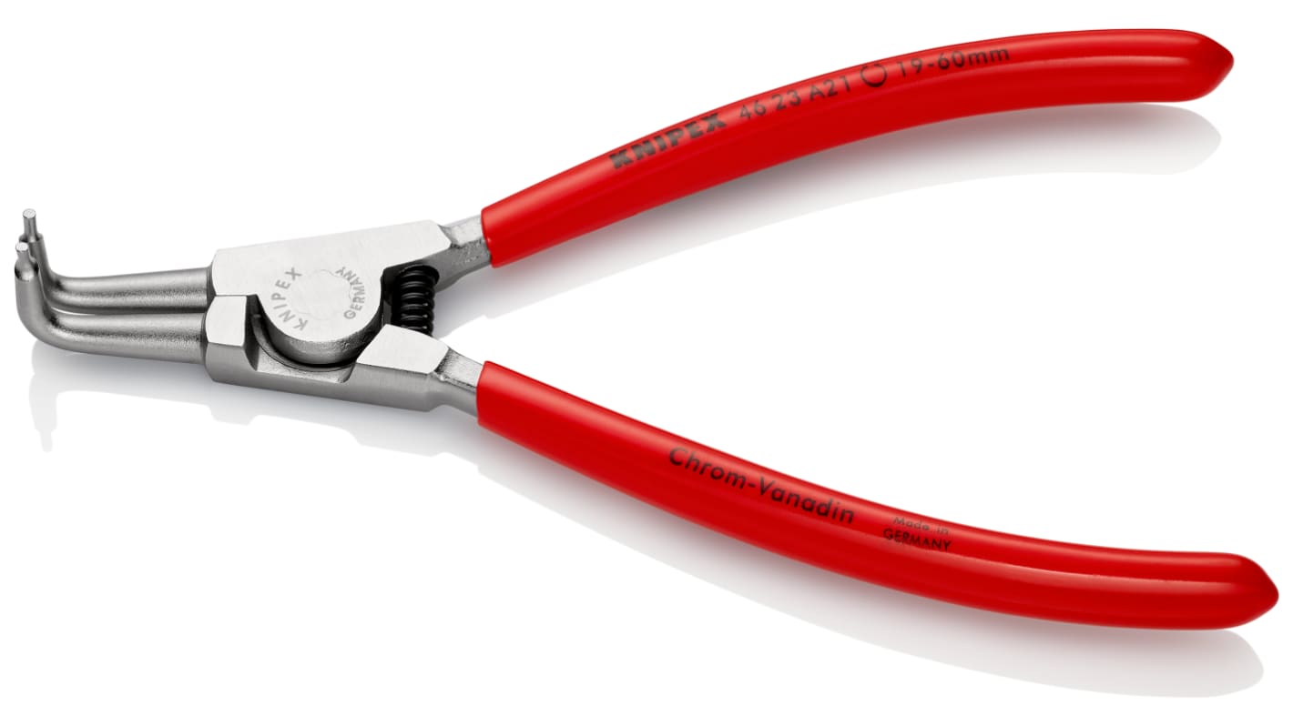 Knipex 46 23 A21 Circlip Pliers, 170 mm Overall, Angled Tip | RS