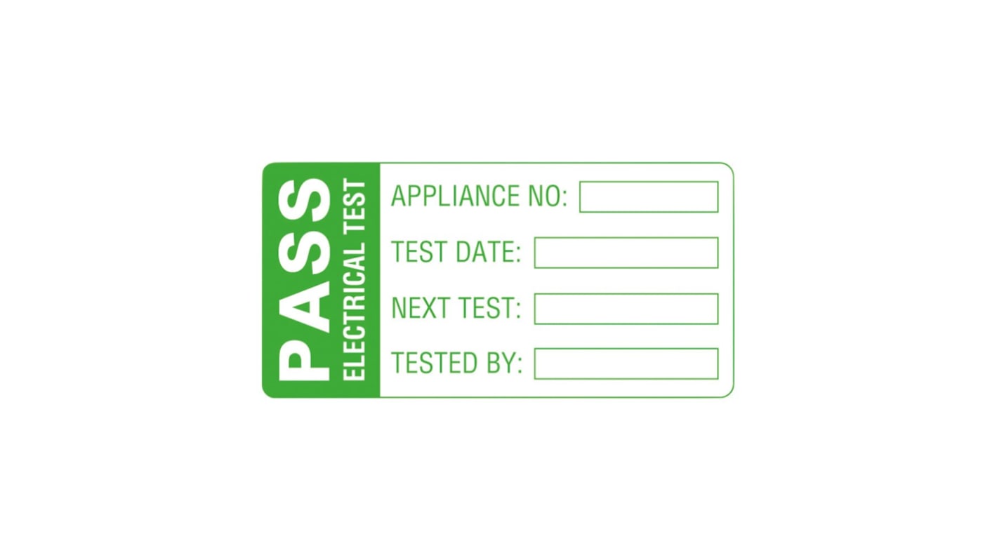 Martindale LAB2 PAT Testing Label, For Use With PAT 32 | RS