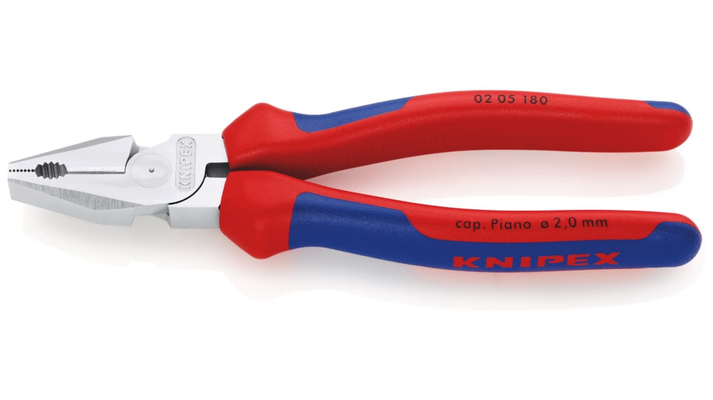 02 05 180 | Knipex Combination Pliers, 190 mm Overall, Straight Tip | RS