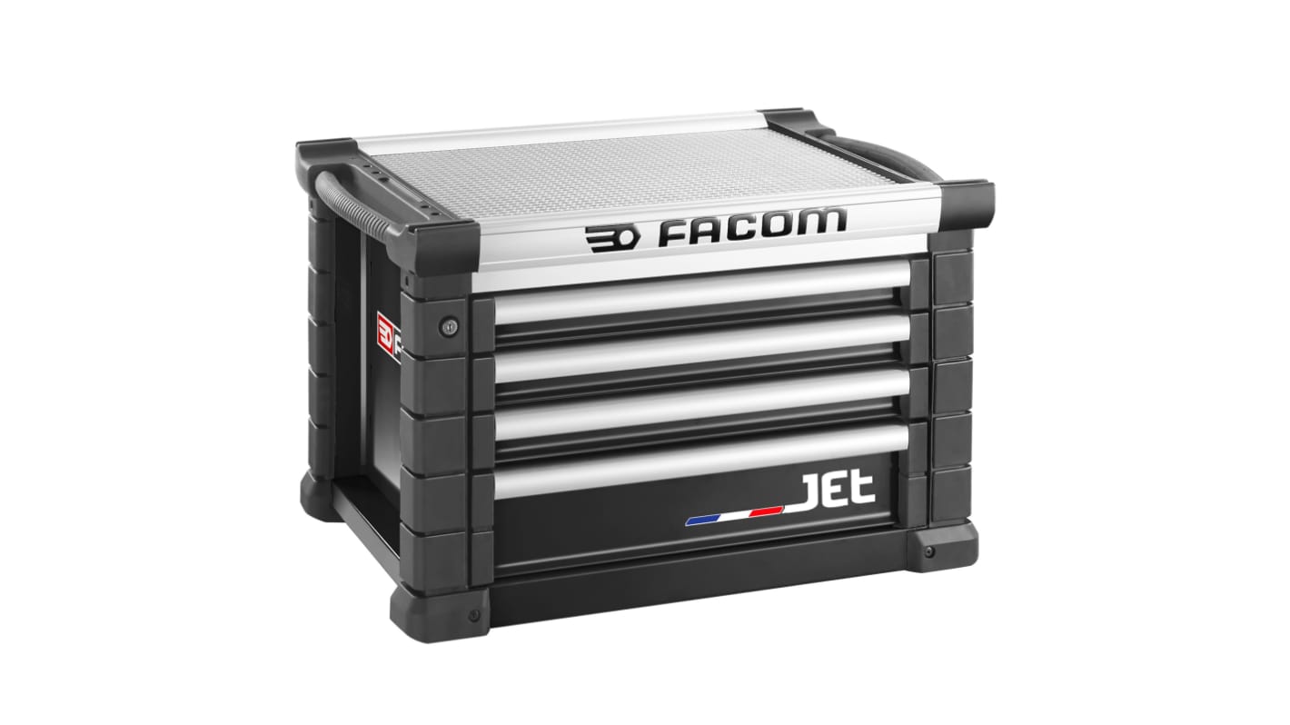 JET.C4NM3A | Facom 4 drawer Aluminium Tool Chest, 500mm x 575mm x 1m | RS
