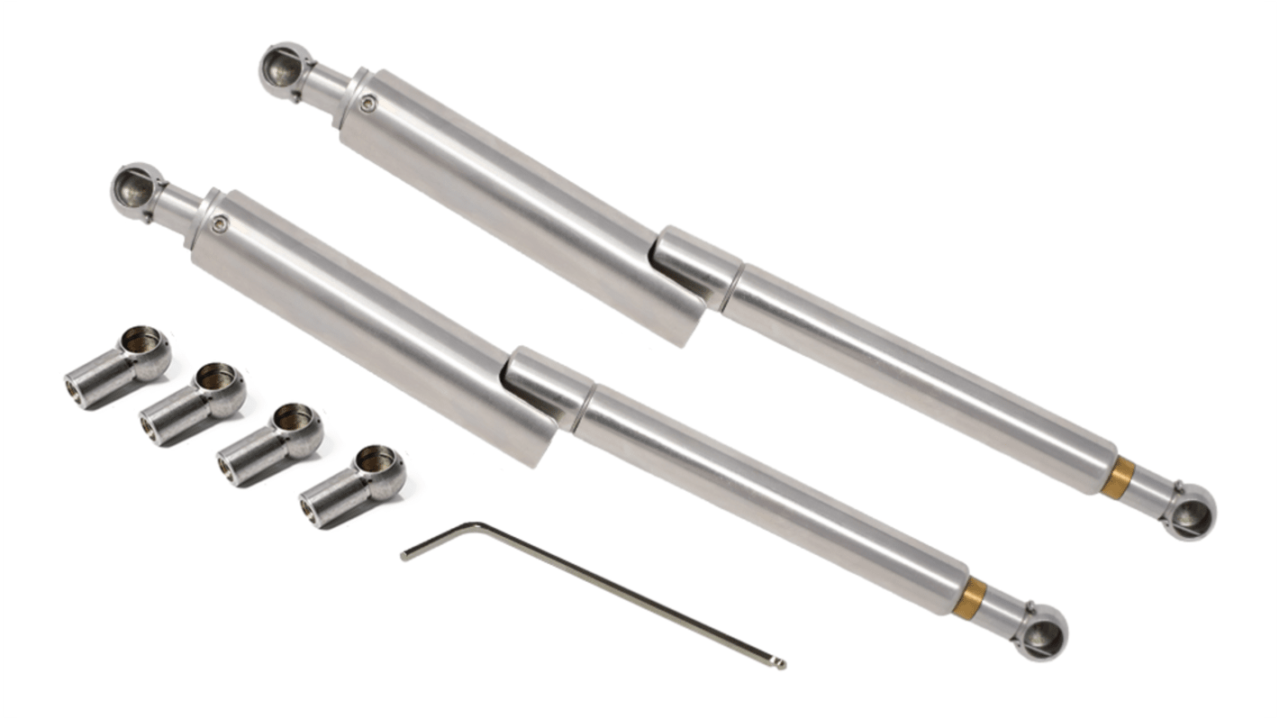 RS PRO Steel Gas Strut, with Ball & Socket Joint, 750mm Extended Length ...