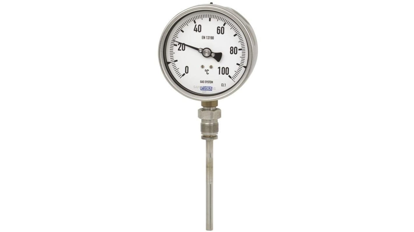 WIKA Dial Thermometer 0 → 160 °C, 48785212 | RS
