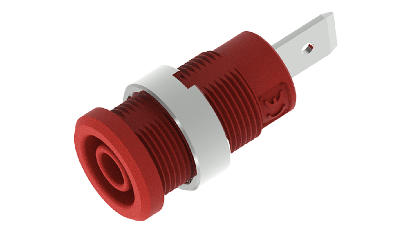 3266-I-R | Electro PJP Red Female Banana Socket, 4 mm Connector, Tab ...