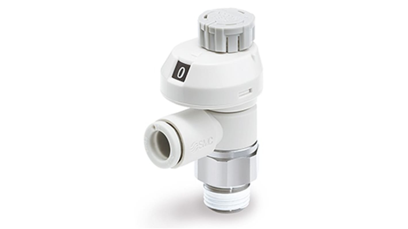 AS2201FS-01-08S | SMC AS Series Threaded Speed Controller, R 1/4 Male Inlet Port, 8mm Tube Inlet ...