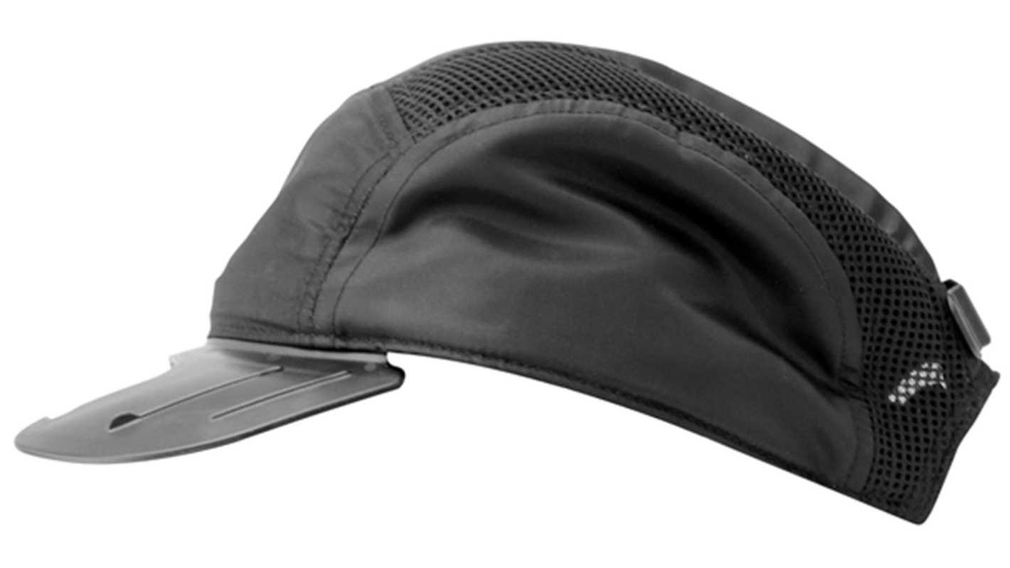 CAU330-001-100 | JSP Black Standard Peak Bump Cap, Cotton, Polyester ...