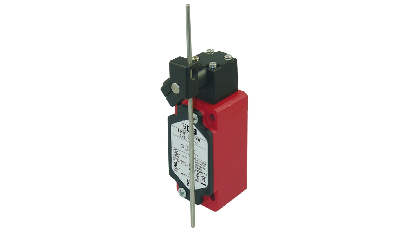 RS PRO Lever Limit Switch, 1NC/1NO, IP67, SPDT, Die Cast Zinc Housing ...