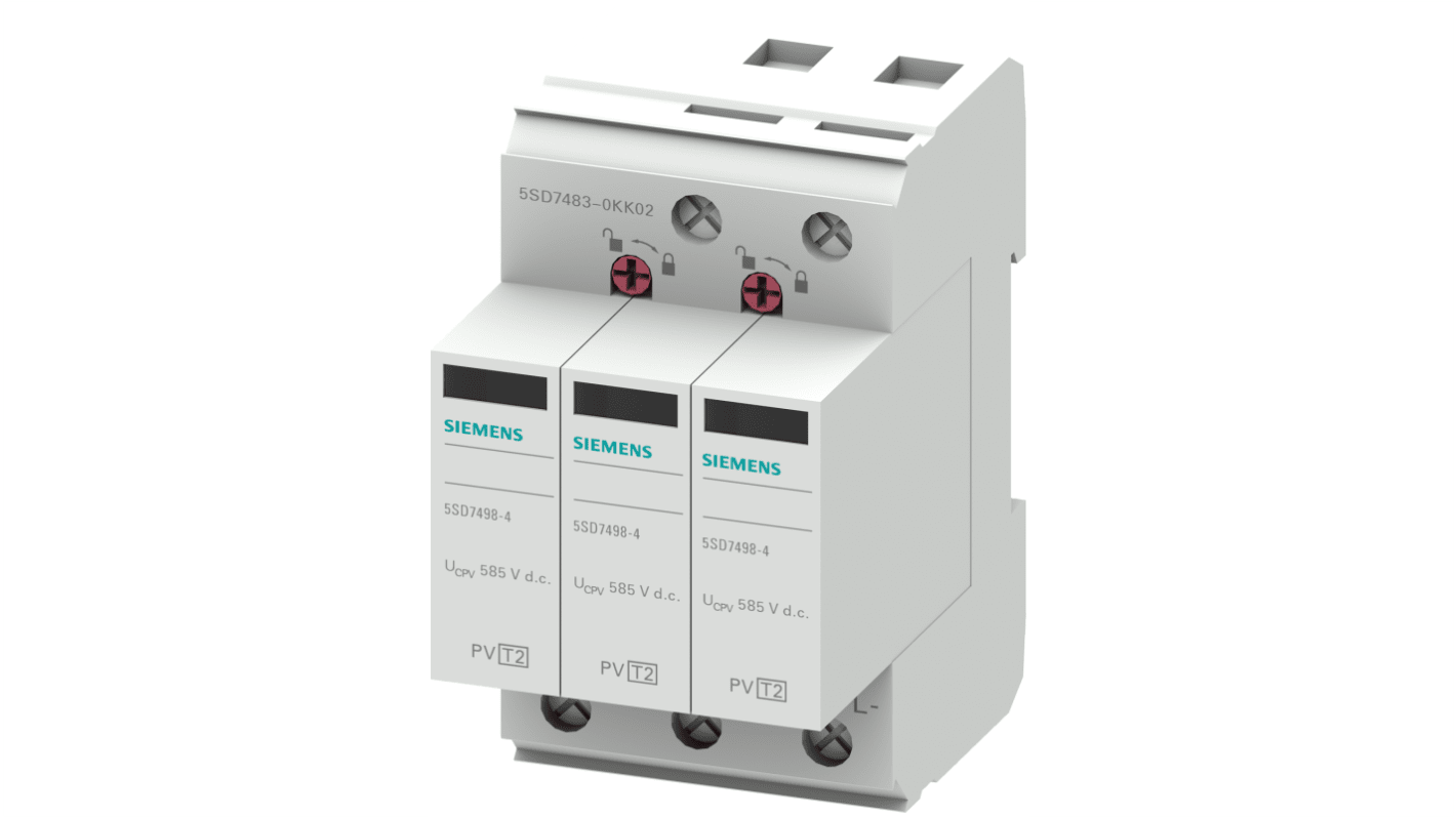 5SD7483-0KK02 | Siemens 1 Phase Surge Arrester, 40kA, 3.7kV, DIN Rail ...