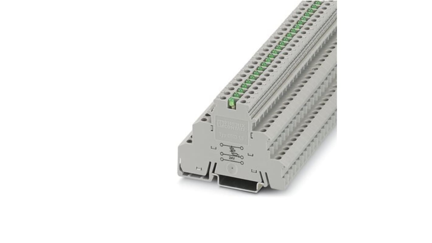 2716376 | Phoenix Contact DIKD 1.5-LA 24GN/O-M Series Grey Terminal ...