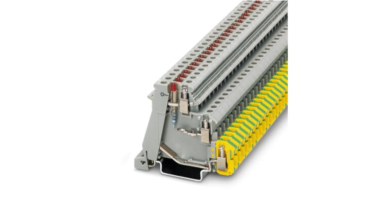 2717029 | Phoenix Contact DOK 1.5-LA 24RD/O-M Series Grey Terminal ...