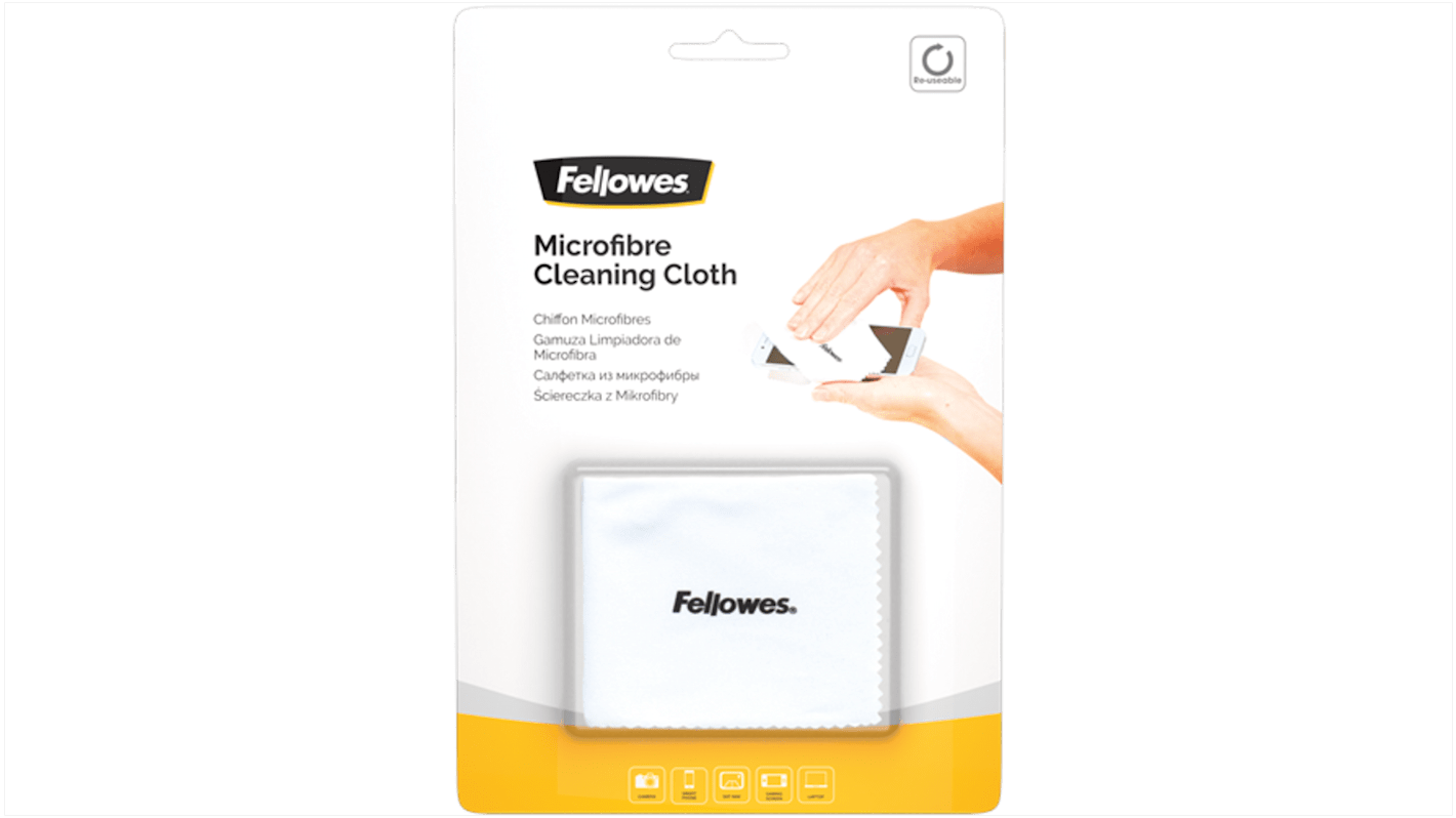 9974506 | Fellowes Microfibre Cleaning Cloth White Microfibre Cloths ...