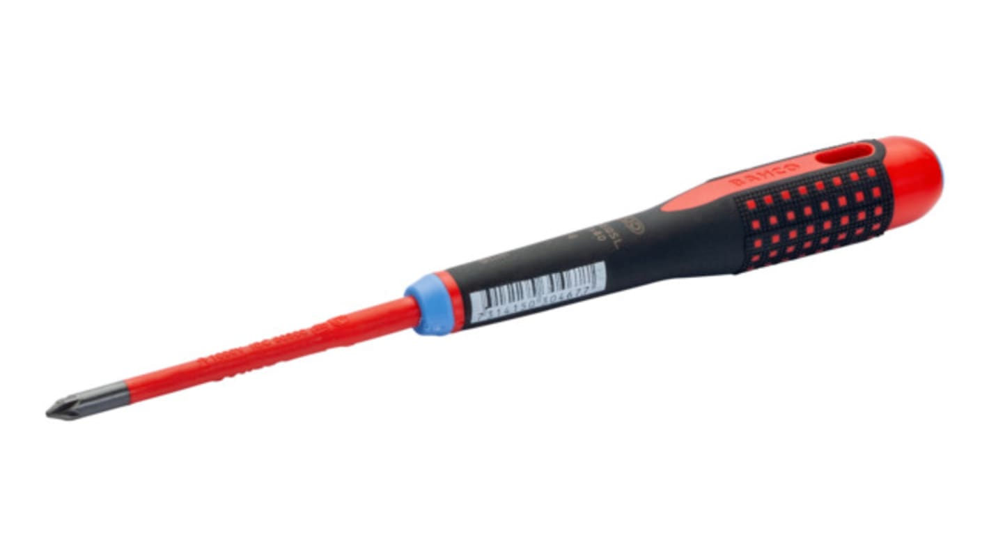 BE-8820SL | Bahco Pozidriv Insulated Screwdriver, PZ1-PZ2 Tip, VDE ...