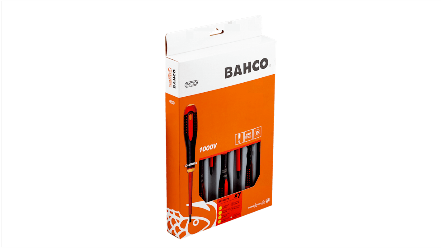 BE-9887S | Bahco Phillips; Slotted Insulated Screwdriver Set, 7-Piece | RS
